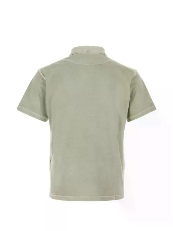 Stone Island Logo-patch Cotton Polo Shirt - Green