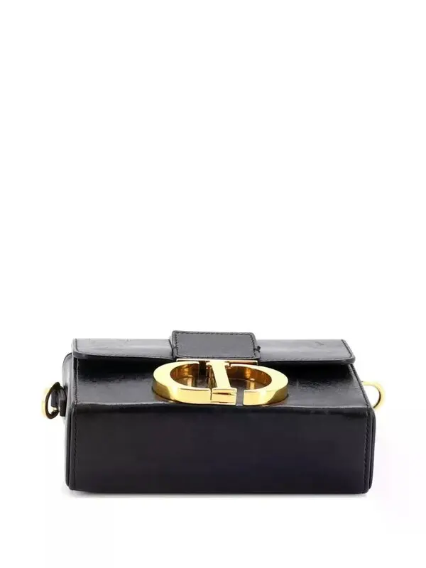 Dior 30 Montaigne Box Bag Leather Crossbody - Black