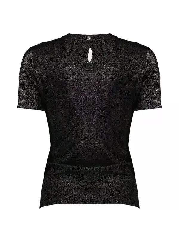 Rabanne Draped Press-stud Top - Black