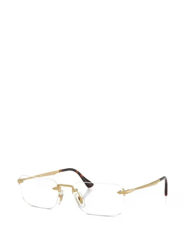 Persol Rimless Rectangle-frame Glasses - Gold
