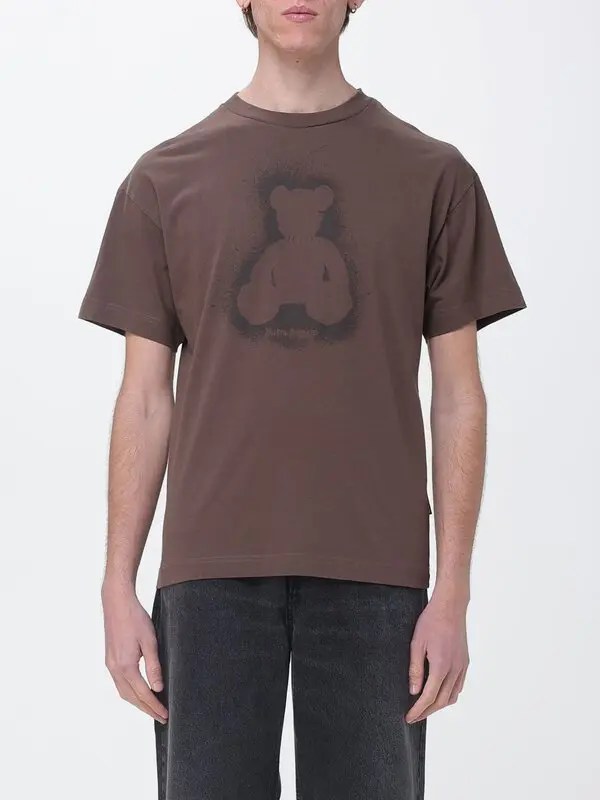 Palm Angels Printed Cotton T-shirt - Brown