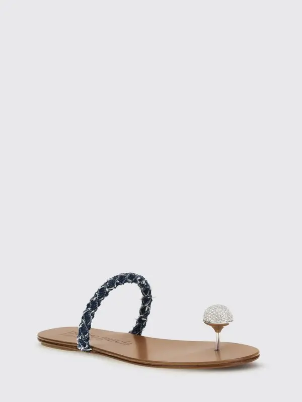 PEDRO GARCIA Pipa Braided Rhinestone Thong Sandals