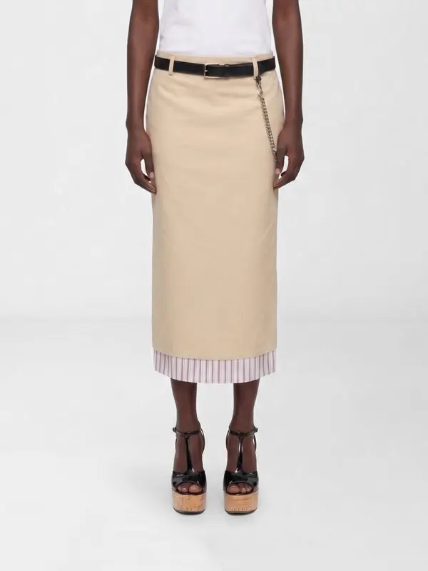 Attico Cotton Midi Pencil Skirt