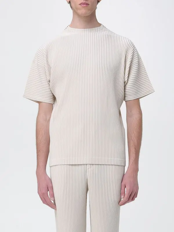 Issey Miyake Pleated Polyester T-shirt