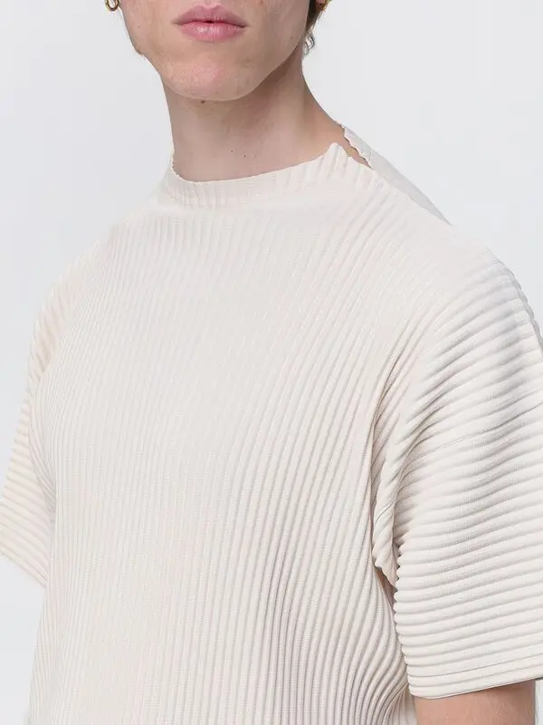 Issey Miyake Pleated Polyester T-shirt