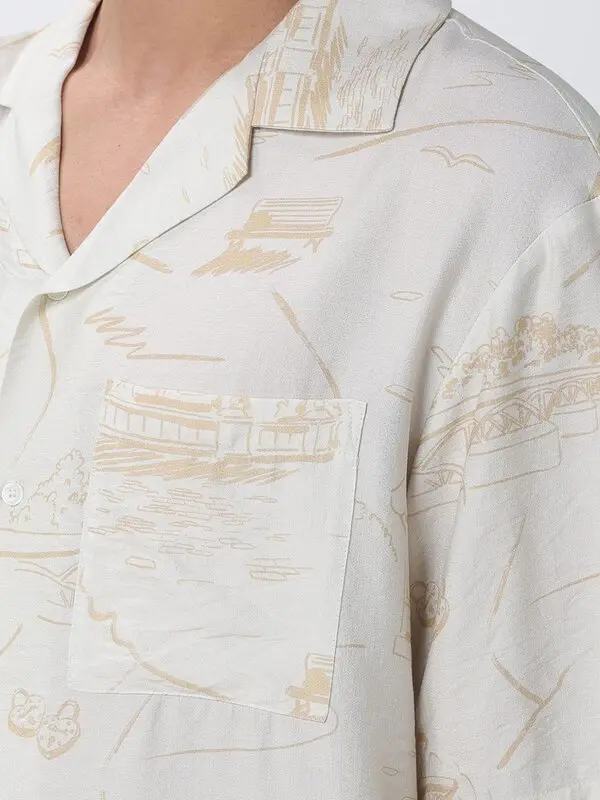 Maison Kitsuné Viscose Blend Casual Shirt