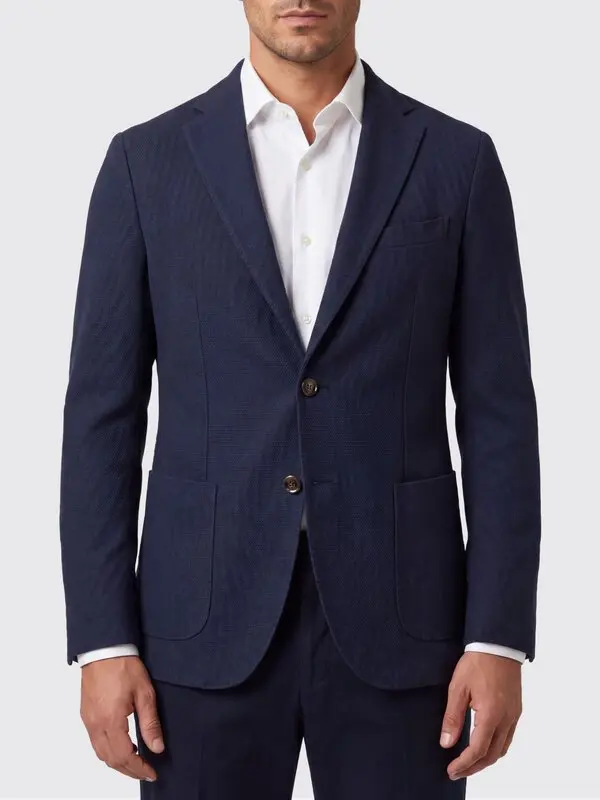 CIRCOLO 1901 Single Breasted Blazer In Cotton - Blue