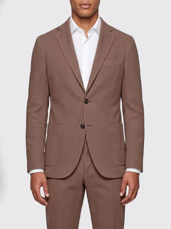 CIRCOLO 1901 Textured Blazer - Brown
