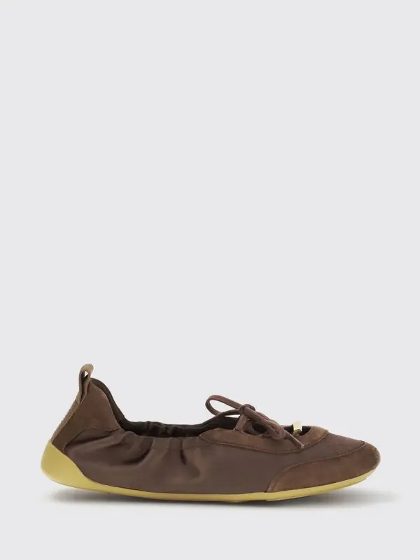 Chloé Kick Nylon And Suede Ballerina Flats