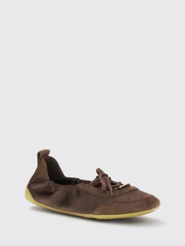 Chloé Kick Nylon And Suede Ballerina Flats