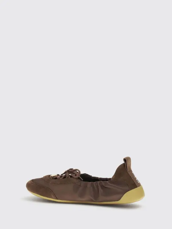 Chloé Kick Nylon And Suede Ballerina Flats