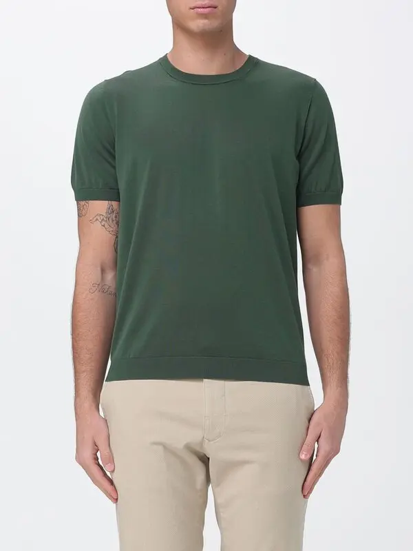 DRUMOHR Cotton Crew Neck Knit - Forest Green
