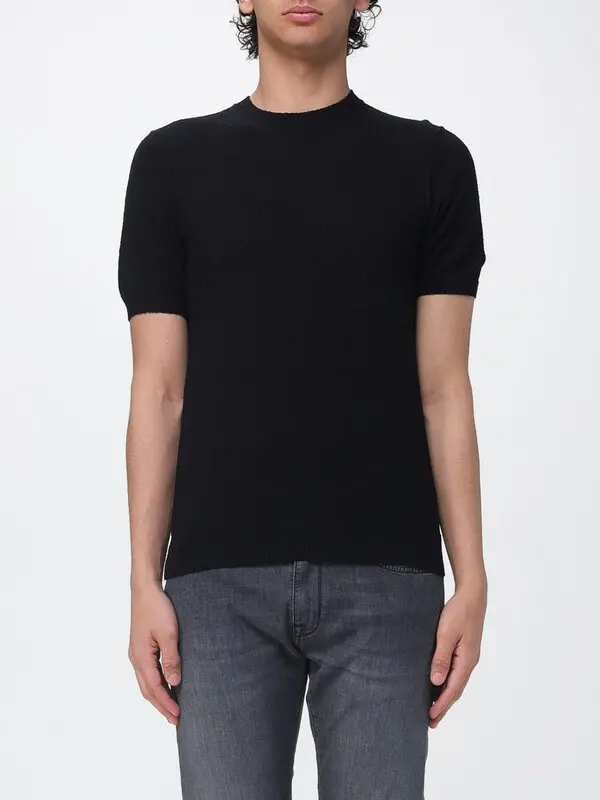 DRUMOHR Cotton Blend Crew Neck Knit - Black