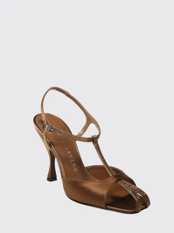 HERBERT LEVINE Hidden Gem Satin Sandal With Rhinestones