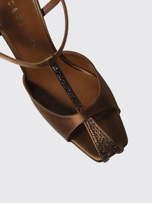 HERBERT LEVINE Hidden Gem Satin Sandal With Rhinestones