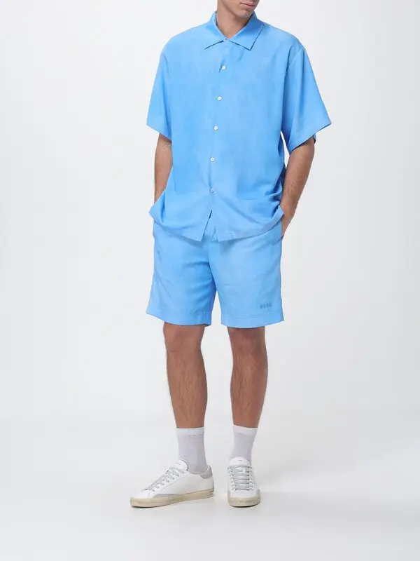 MSGM Lyocell Jogging Shorts - Blue