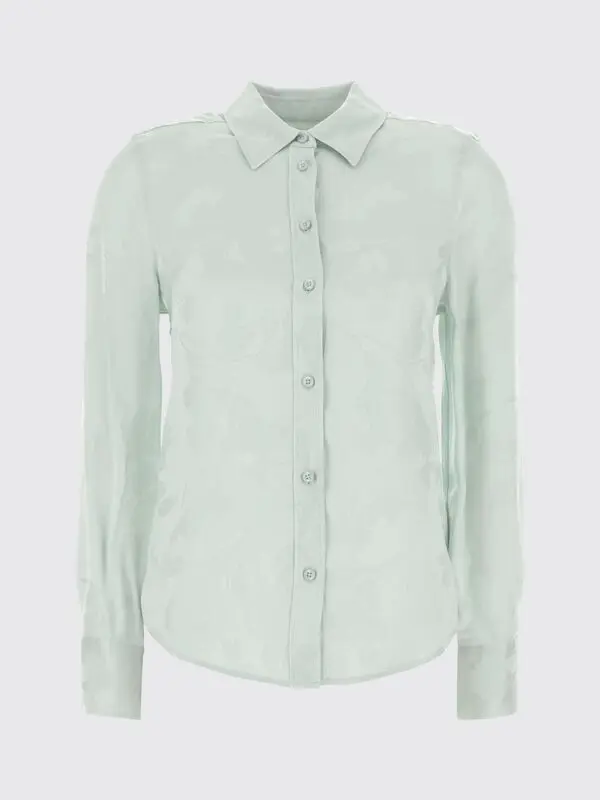 Calvin Klein Slim Fit Viscose Shirt With French Collar And Curved Hem