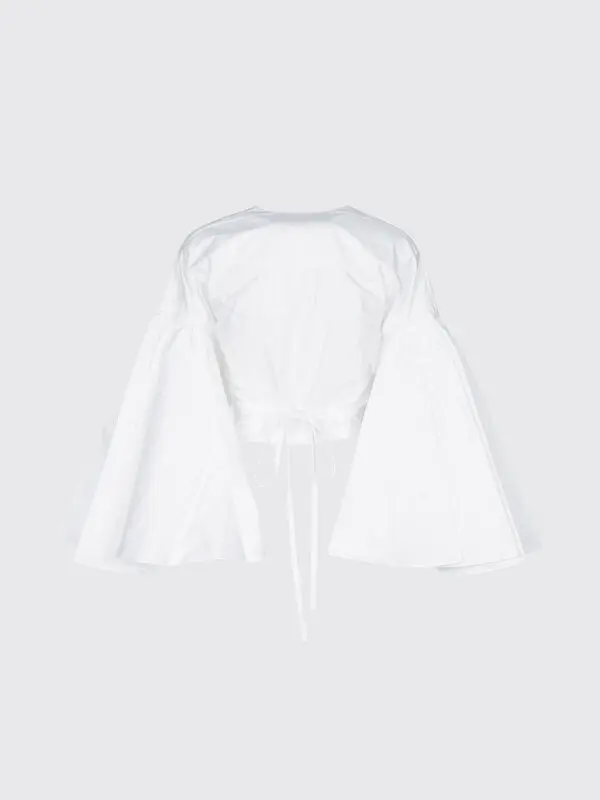 Jacquemus Wrap Blouse With Dramatic Sleeves - White