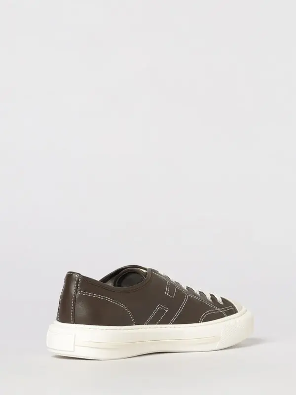 Hogan Rebel Low-top Sneakers In Smooth Calfskin With Embroidered Side H Logo