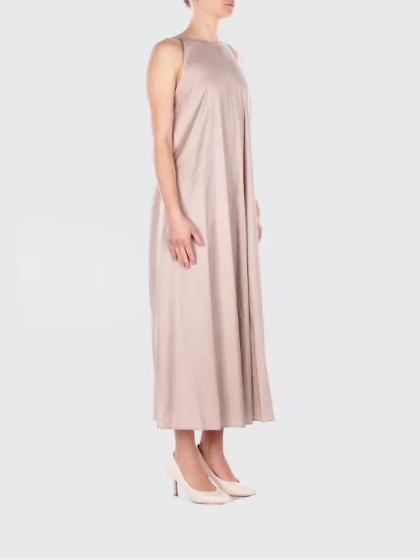 Max Mara Sleeveless Midi Dress With Tie Detail - Sand