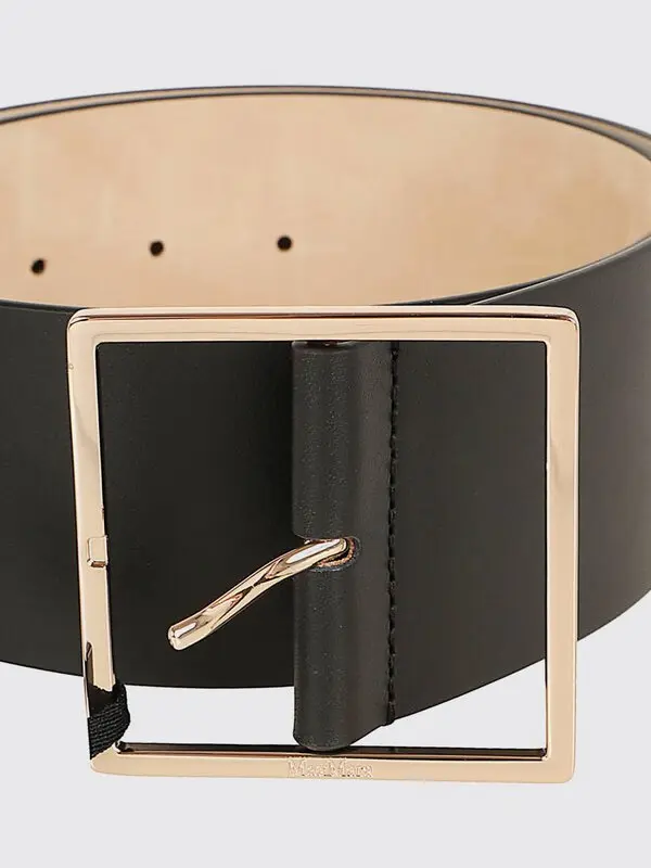 Max Mara Ginnico Leather Belt - Black