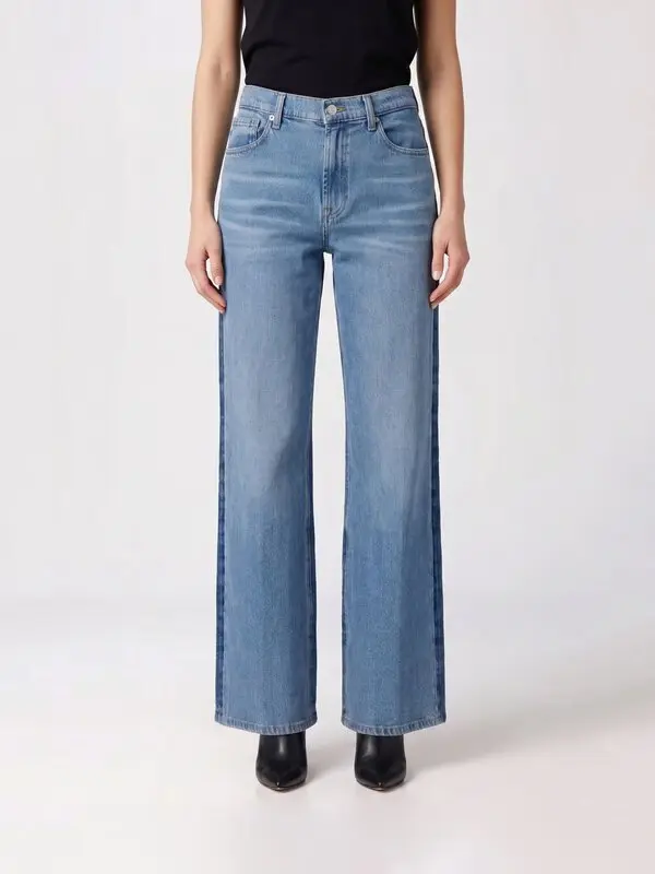 7 For All Mankind Stovepipe Straight Stretch Denim Jeans