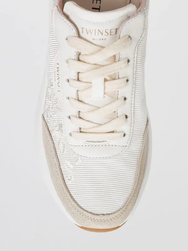 TWINSET Lace-up Sneakers - White 1