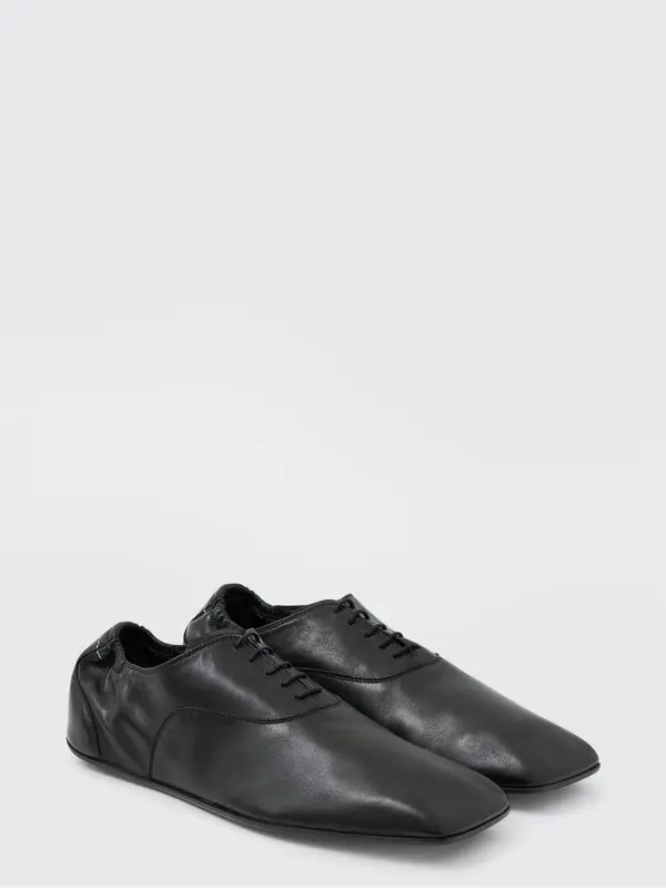 MAISON MARGIELA Square Toe Lambskin Leather Oxford Shoes