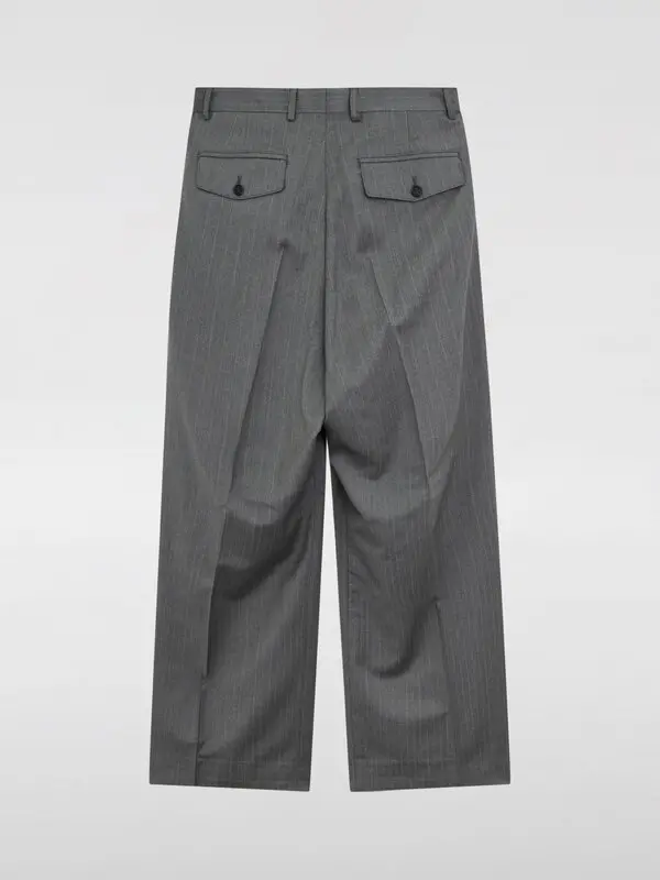 SUNFLOWER Striped Wool Wide-leg Trousers