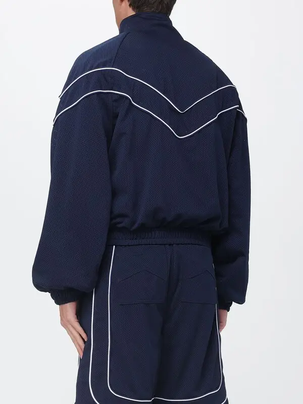 Rhude Cropped Bomber Jacket With High Neck And Contrast Logo