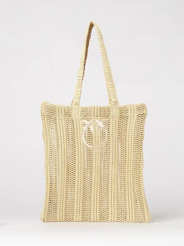 Pinko Woven Tote Bag - Yellow