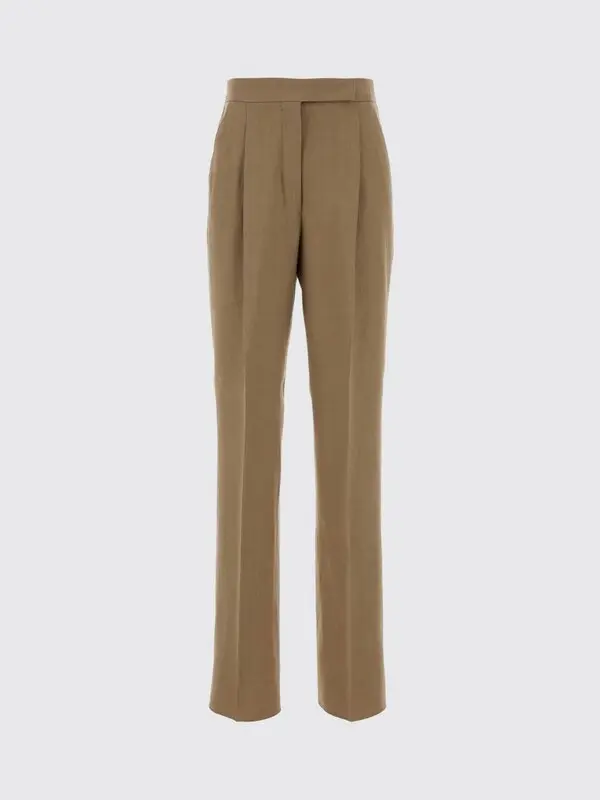 Max Mara Tailored Linen Trousers - Brown