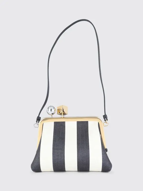Jacquemus Striped Clutch - Black