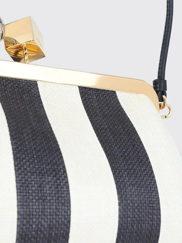 Jacquemus Striped Raffia Berlingot Clutch