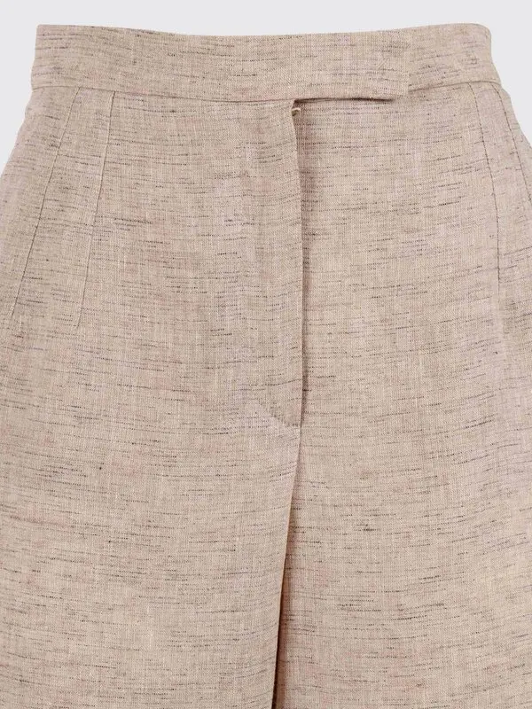 Emporio Armani Linen Blend Wide Leg Trousers