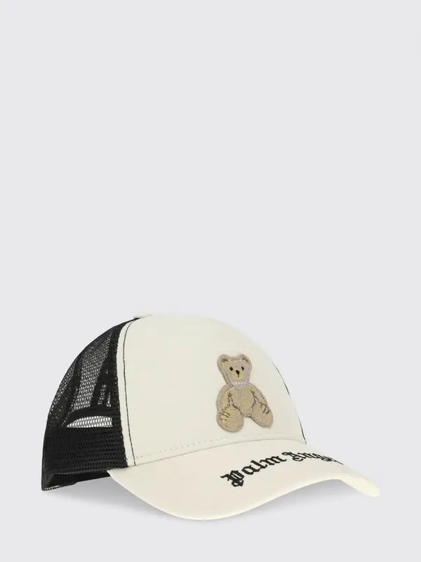 Palm Angels Teddy Cotton And Mesh Nylon Baseball Cap - Cocoa