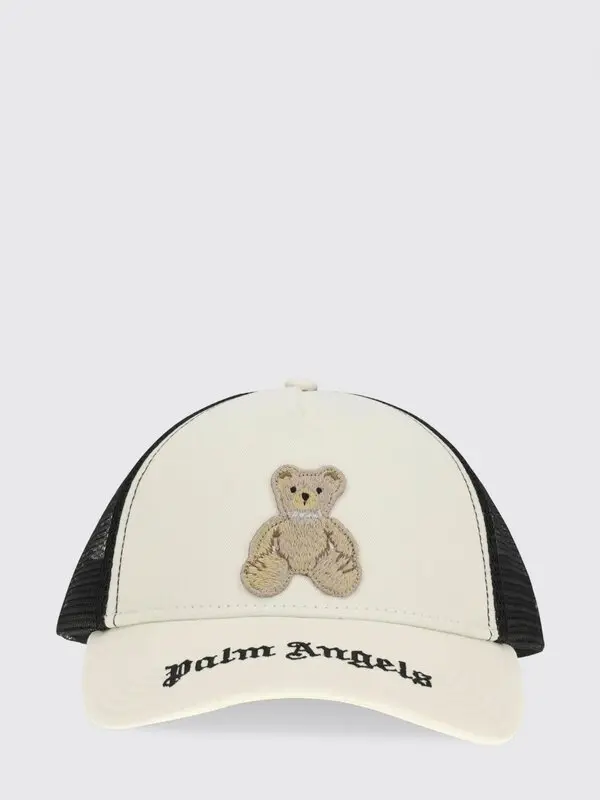 Palm Angels Teddy Cotton And Mesh Nylon Baseball Cap - Cocoa