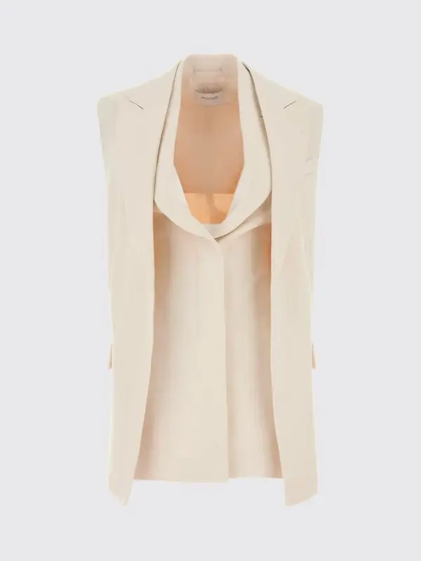 Sportmax Campale Stretch Crepe Vest - Ivory