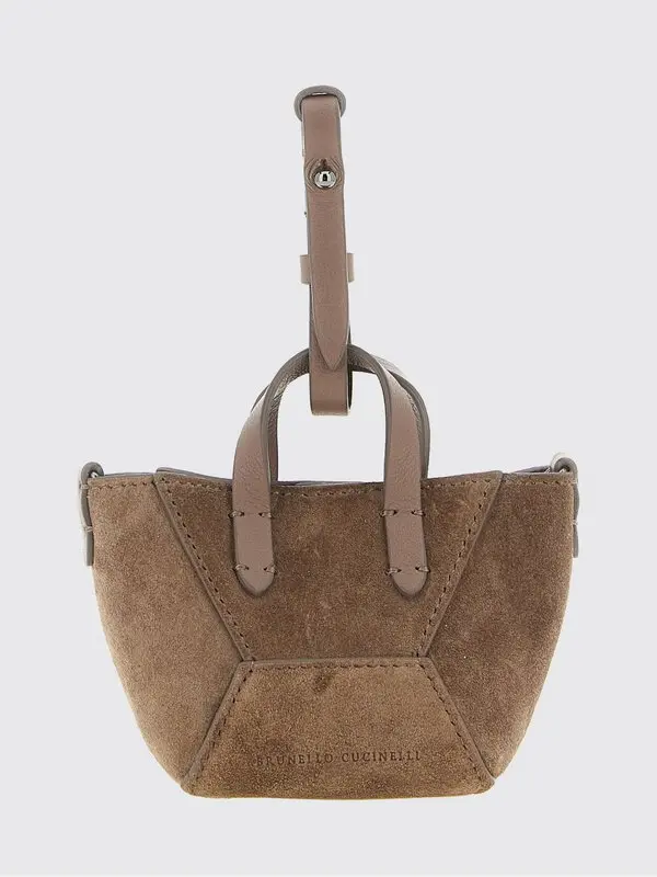Brunello Cucinelli Duo Mini Handbag In Suede - Brown