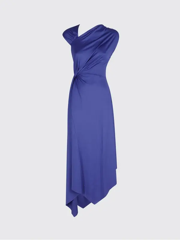 Victoria Beckham Asymmetrical Draped Midi Dress