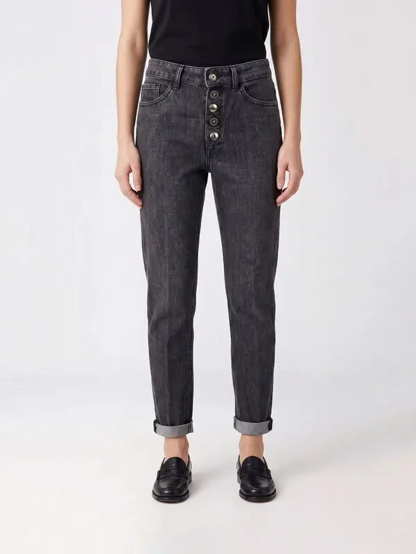 DONDUP Koons Slim Fit Cropped Jeans - Black