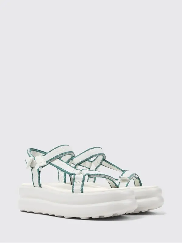 Camper Pelotas Flota Up Recycled Polyester Platform Sandals - White