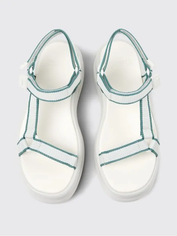 Camper Pelotas Flota Up Recycled Polyester Platform Sandals - White