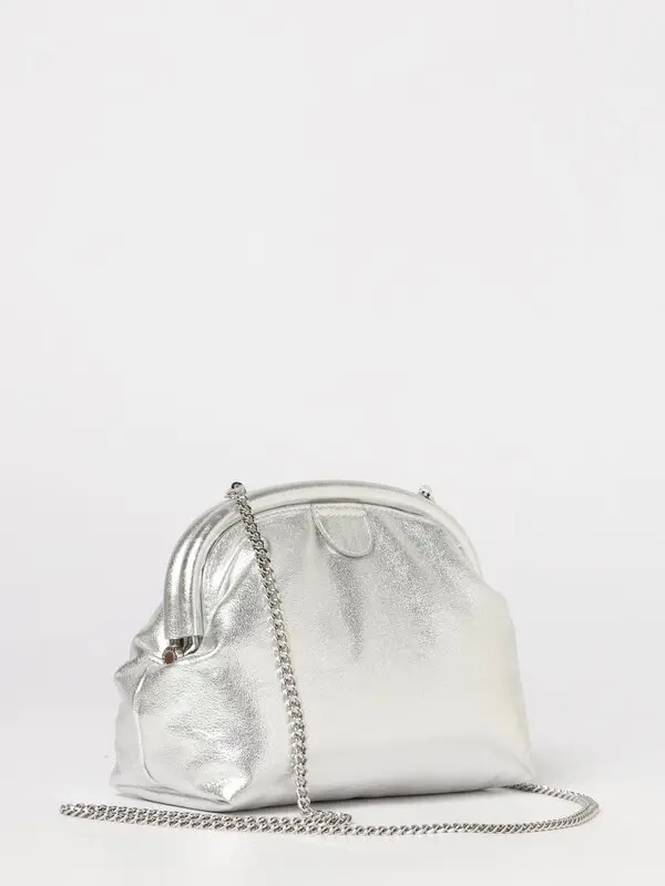 Stella McCartney Laminated Faux Leather Clutch - Silver