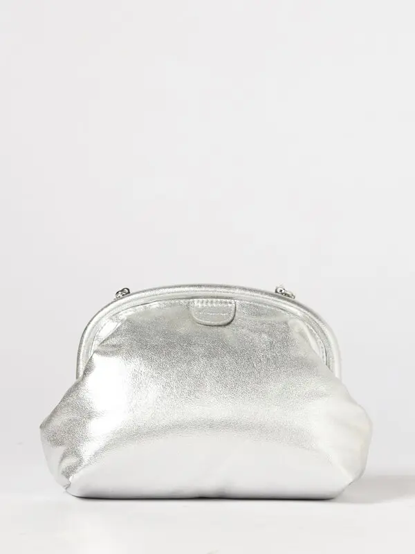 Stella McCartney Laminated Faux Leather Clutch - Silver