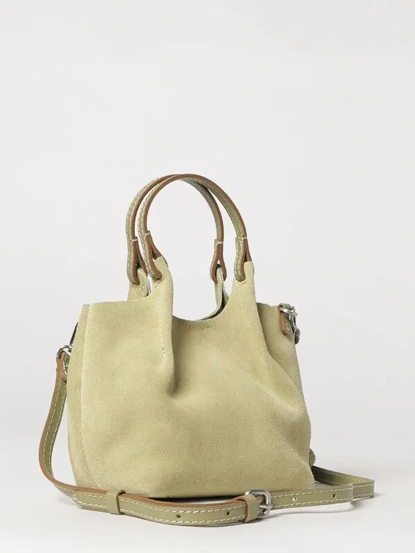 GIANNI CHIARINI Suede Top Handle Bag - Sage