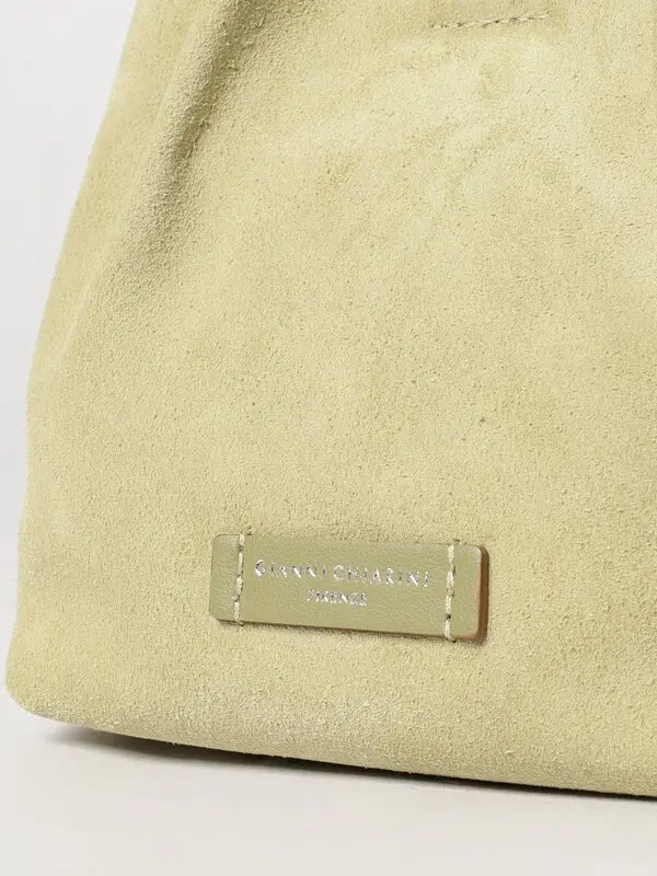 GIANNI CHIARINI Suede Top Handle Bag - Sage