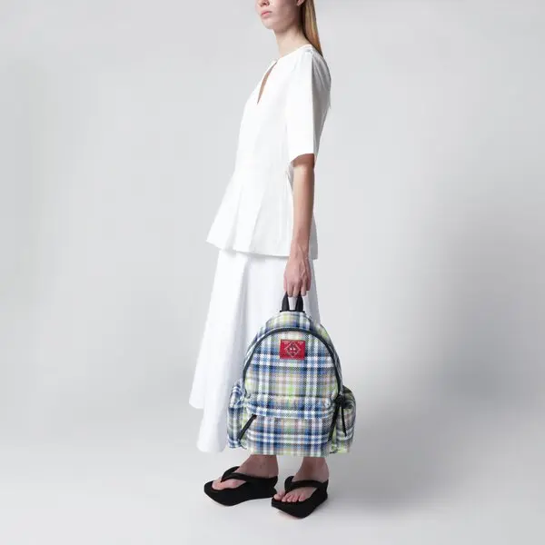 VIVIENNE WESTWOOD Medium Backpack With Check Pattern And Logo