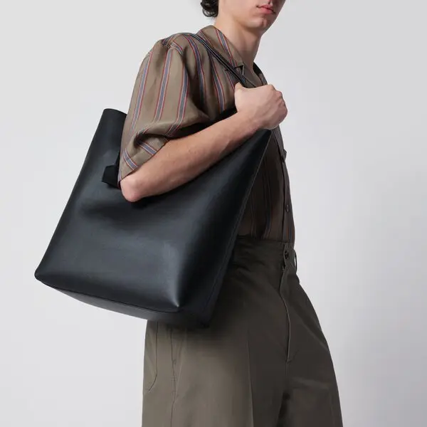 Saint Laurent Leather Shopping Bag - Black