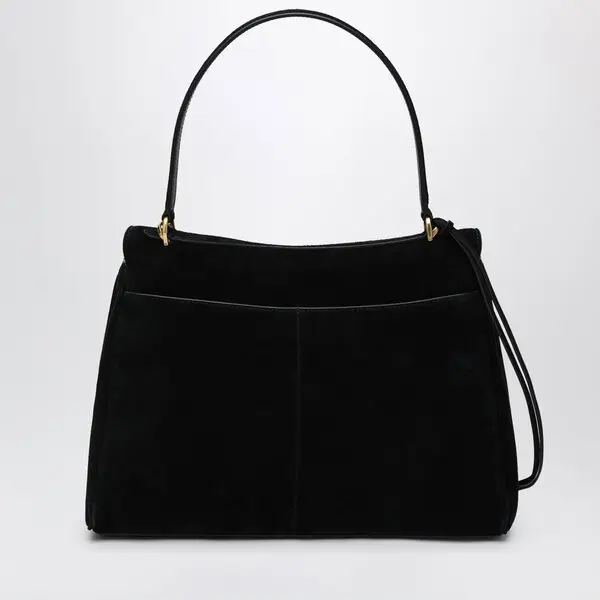 Balenciaga Medium Rodeo Bag In Suede Calfskin - Black
